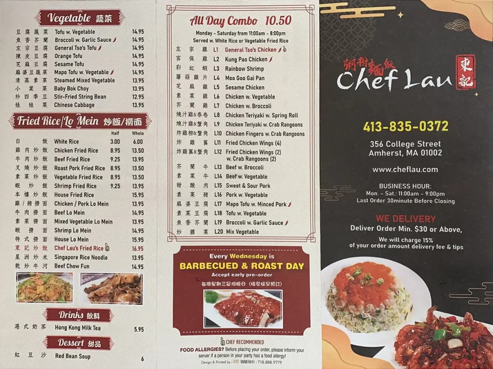 Menu - Chef Lau